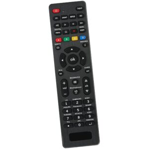 amiroko universal tv remote control for lg, samsung, sony, philips, panasonic, sharp, toshiba, hitachi, vizio, tcl, jvc, hisense, vestel, seiki, sanyo, insignia, magnavox, rca, westinghouse smart tvs