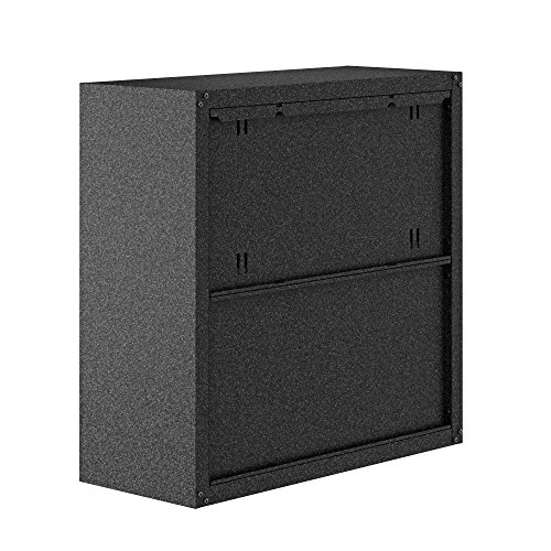 Manhattan Comfort Dual Fortress Floating Garage Storage Cabinet, 1, Black/Grey