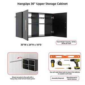 Prepac HangUps Upper Storage Cabinet - Elegant and Spacious Wall Cabinets to Maximize Your Storage, 36" Size, Classic White Finish