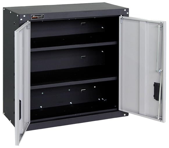 Homak 2 Door Wall Cabinet with 2 Shelves, Steel, GS00727021