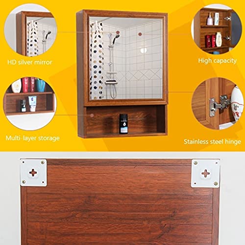 ZAYEN Bathroom Mirror Cabinet, Medicine Cabinets Mirror Cabinet Bathroom Mirror Cabinet with Storage Cabinet Metal Mirror Wall-Mounted Storage Shelf Bathroom