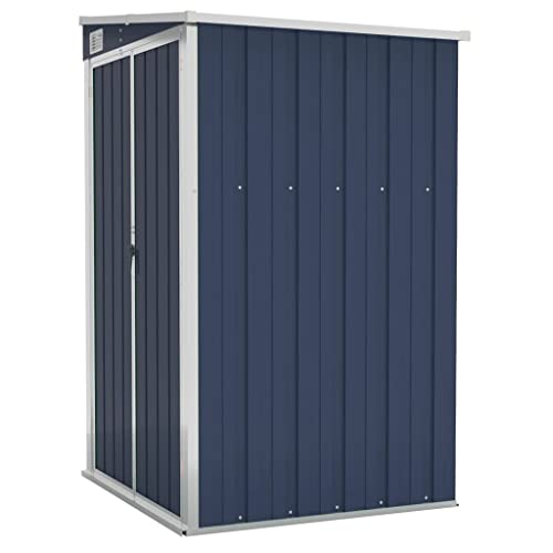 Wall-Mounted Metal Storage Shed for Outdoor, Outdoor Storage Shed with Lockable Doors, Utility Tool Shed Storage Cabinet for Garden, Backyard, Patio, Outside use, Anthracite 46.5"x39.4"x70.1" Steel