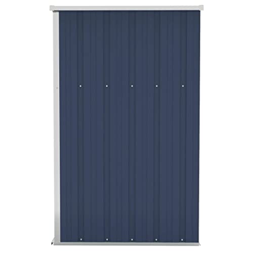 Wall-Mounted Metal Storage Shed for Outdoor, Outdoor Storage Shed with Lockable Doors, Utility Tool Shed Storage Cabinet for Garden, Backyard, Patio, Outside use, Anthracite 46.5"x39.4"x70.1" Steel