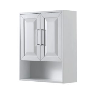 wyndham collection daria wall-mounted storage cabinet in white