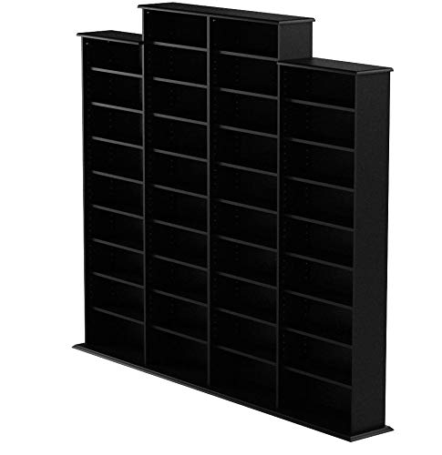 Prepac Quad Width Wall 32 tier Storage Cabinet, Black