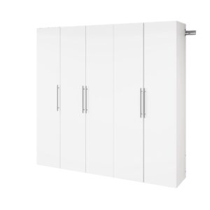 prepac hangups work storage cabinet set r-3pc, 75 in. w x 72 in. h x 16 in. d, white, 47 cubic feet