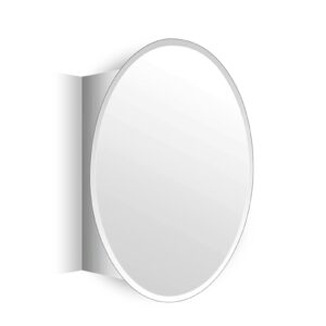 zayen bathroom mirror cabinet, oval bathroom mirror with shelf stainless steel metal bathroom mirror cabinet wall-mounted mirror storage cabinet