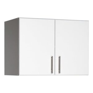 Pemberly Row 32" Wall Mount Cabinet, Wall Storage Cabinet with 2 Doors and One Shlef in White