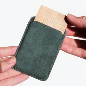 ALMA Alcantara Cardholder (Forest Green)