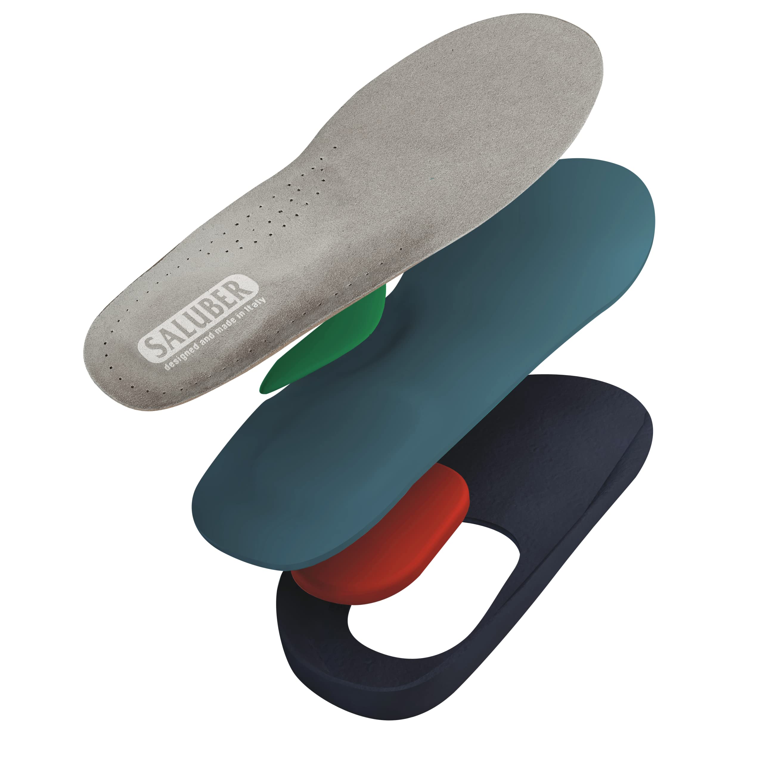 Saluber H485-27 Extra Thick Orthotic Inserts for Women and Men for Plantar Fasciitis. Imported Insoles from Italy - US W 9-9.5 / M 7-7.5 (EU 40)