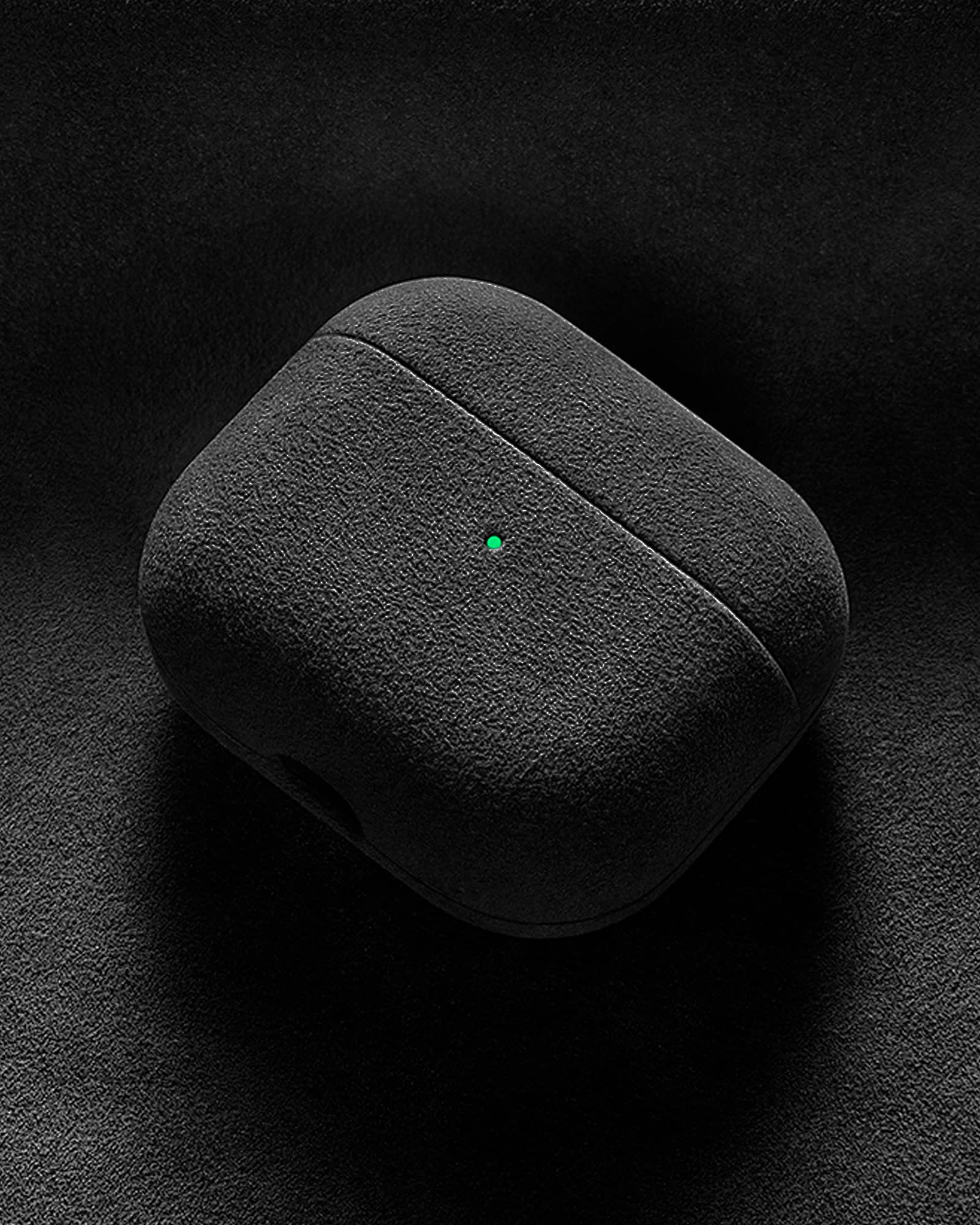 Luxury Alcantara AirPods Case. Premium Italian Imported Material. Fully Wrapped Inside & Outside. 360 Protection. (AirPods 3rd Generation, Black)