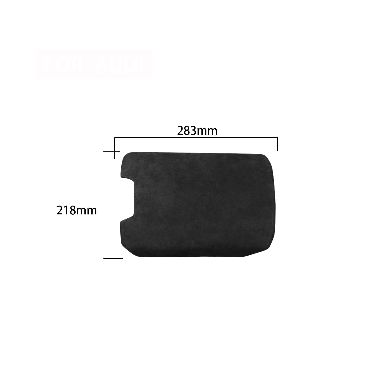 Toworldit Alcantara + ABS Material Central Control Armrest Box Trim Cover Compatible with Audi A6 A7 2019-2021 (Black Gray)