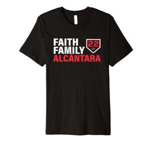 faith family alcantara sandy alcantara miami mlbpa premium t-shirt