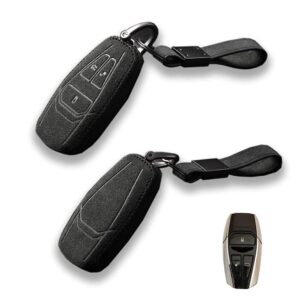 alcantara leather key case cover fit for aston martin db11 dbs superleggera (black)