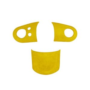 toworldit alcantara steering wheel button trim cover compatible with bmw mini cooper r50 r52 r53 r55 r56 r57 r58 r59 r60 r61 (yellow)