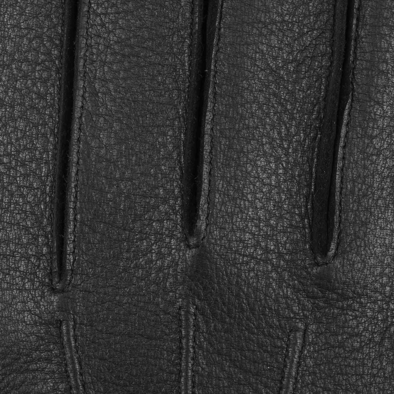 Stetson Deer Cashmere Leather Gloves Men black 10