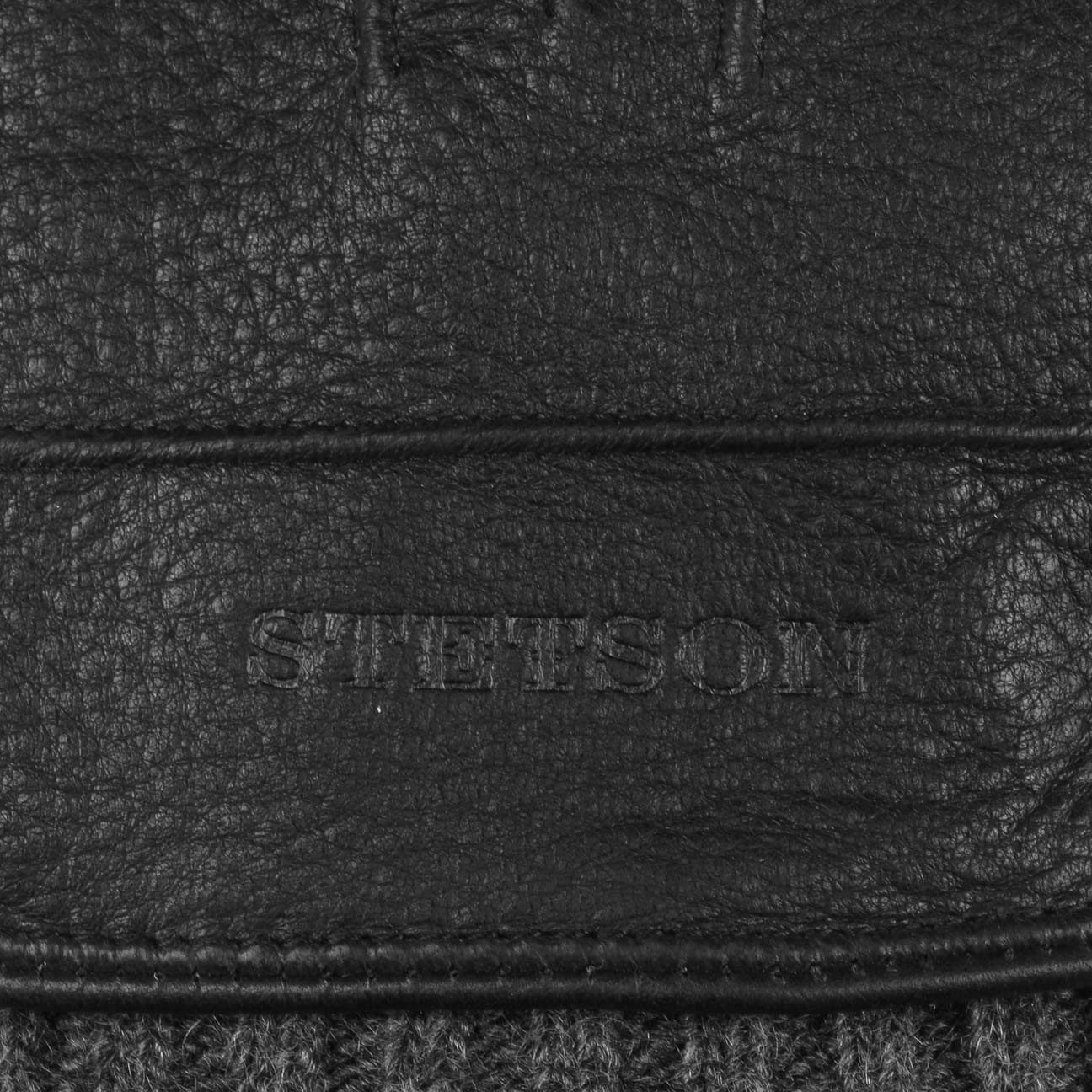 Stetson Deer Cashmere Leather Gloves Men black 10