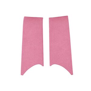 toworldit 2pcs alcantara + abs material inner door handle cover trim sticker compatible with bmw mini cooper f56 2014-2020 (pink)