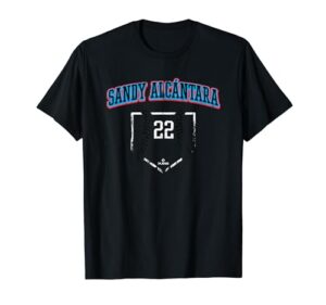 home plate gameday sandy alcantara miami mlbpa t-shirt