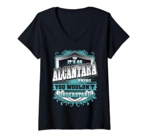 it's an alcantara thing you wouldn't understand name vintage v-neck t-shirt