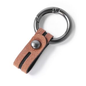 betterhumz alcantara leather keychain, car key lanyard for car fob & home keys, carabineer clip, keyrings,accessories (brown)