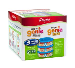 playtex diaper genie refill (810 count total - 3 pack of 270 each)