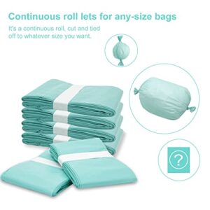 Diaper Pail Liner Refills Bags Compatible with Janibell Akord 330 Series Adult Diaper System, Green, Lightly Scented, 6 Count