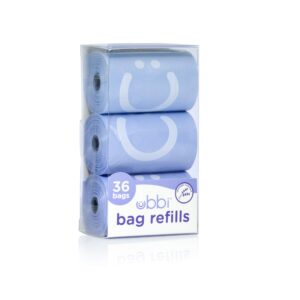 ubbi on-the-go refill bags, lavender scented, value pack of 36, baby on the go diapering essentials