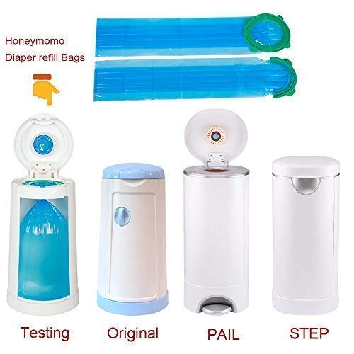 Honeymomo Baby Bathing Diaper refill bags 35 Bags 1050 Counts Fully Compatible with Arm&Hammer Disposal System Diaper Pail Snap, Seal and Toss Refill Bags