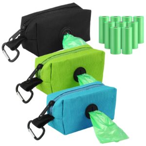 3 pack diaper bag dispenser set diaper trash bag dispenser with 135 counts baby diaper disposal bags diaper trash bags with hook for newborn, helpful baby item, baby gift