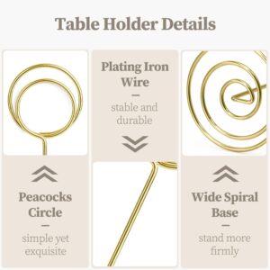 RONTEDA Table Number Holders 20Packs - 3.35 Inch Table Number Stands Place Card Holder for Wedding Party Graduation Reception Restaurant Home Photo Picture Office Memo (Gold, 3.35")