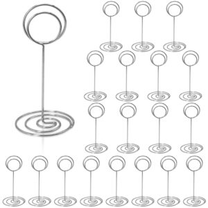 ronteda table number holders 20packs - 3.35 inch table number stands place card holder for wedding party graduation reception restaurant home photo picture office memo (silver, 3.35")