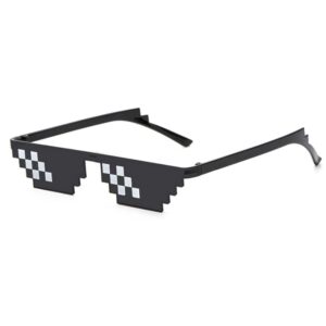 yilistore thug life sunglasses halloween dress up pixelated mosaic glasses,party glasses mlg shades (black a)