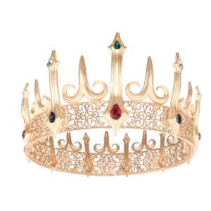 eseres gold king crown for men adult's costume crowns prom crown for birthday