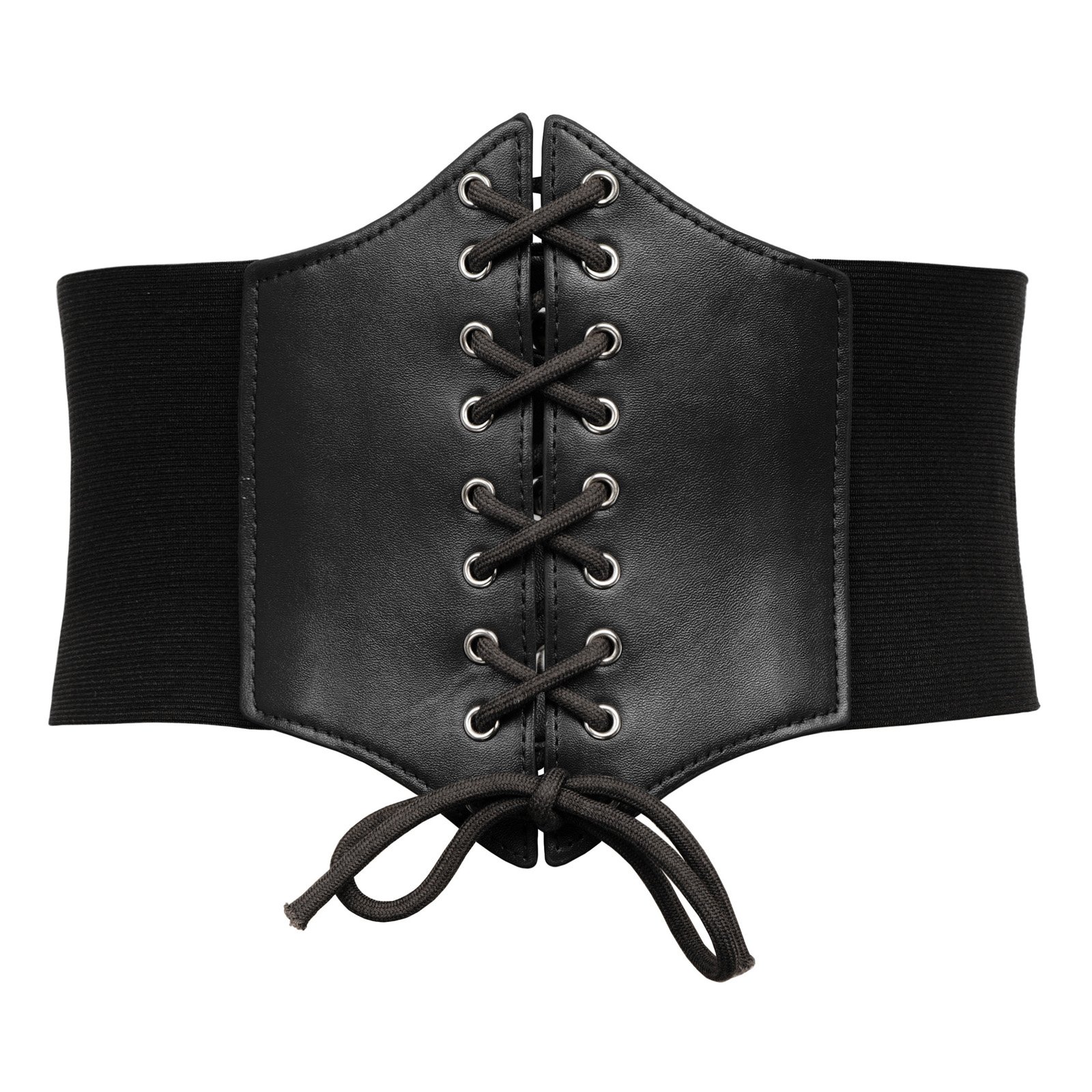 GRACE KARIN Victorian Steampunk Sexy Underbust Waist Belt Corset(2XL,Black)