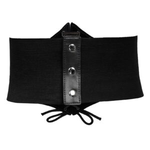 GRACE KARIN Victorian Steampunk Sexy Underbust Waist Belt Corset(2XL,Black)