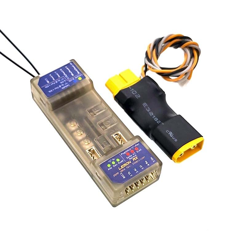 Lemon-RX LM0087XT60 DSMP 10ch RX Telemetry, Stabilizer & Energy Meter, LM0087