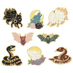 enamel pins set cute cartoon brooches lapel badge women clothing bag decor (8)