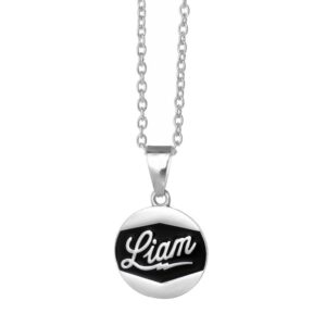 one direction liam logo disc necklace