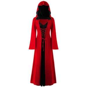 midevil/renaissance costume women,cosplay halloween costumes for women vintage hooded gothic dresses sexy long sleeve midevil renaissance costumes,toddler dress up clothes for girls