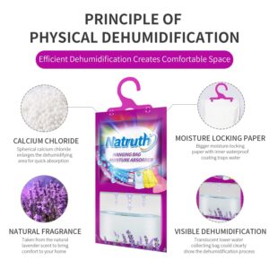 NATRUTH Moisture Absorber 7 HangingPackets（9.8oz*7）+ 3 Portable Boxs (10.5oz*3), Dehumidifiers with Lavender, Desiccant Hanging Bag Use for Kitchen Bathroom Wardrobe, Eliminates Odors, Odor Absorber