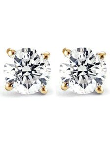 1/3ct diamond studs 14k yellow gold