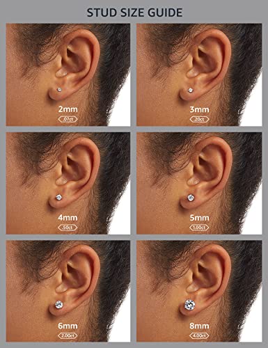 Amazon Essentials Certified 14k White Gold Diamond with Screw Back and Post Stud Earrings (0.5 cttw, J-K Color, I1-I2 Clarity) (previously Amazon Collection)