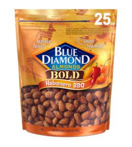 blue diamond almonds habanero bbq flavored snack nuts, 25 oz resealable bag (pack of 1)