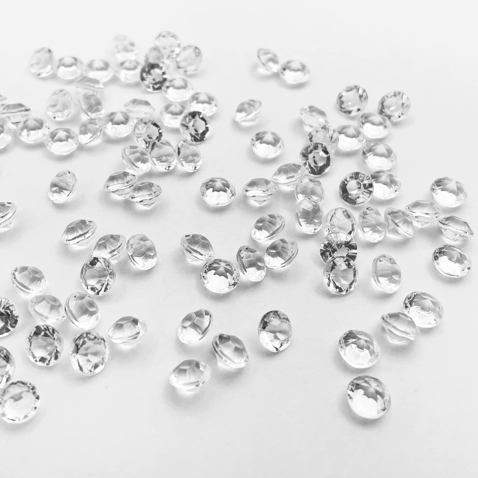 Fake Diamond, 6000PCS 6mm Clear Acrylic Diamonds Crystals Gems for Vase Fillers,Table Scatter, Party Favor, Wedding Decoration, Photography Props, DIY Crafts-6mm