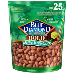 Blue Diamond Almonds Wasabi & Soy Sauce Flavored Snack Nuts, 25 Oz Resealable Bag (Pack of 1)