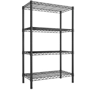 singaye 4 shelves wire storage shelf 1400lbs heavy duty storage shelving unit,metal organizer wire rack 36" w x 18" dx 59" h black