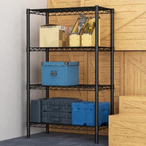 SINGAYE 4 Shelves Wire Storage Shelf 1400LBS Heavy Duty Storage Shelving Unit,Metal Organizer Wire Rack 36" W x 18" Dx 59" H Black