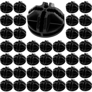 40pcs wire cube connectors plastic storage cube connectors, wire grid cube organizer connector for modular closet storage organizer and wire shelving, black