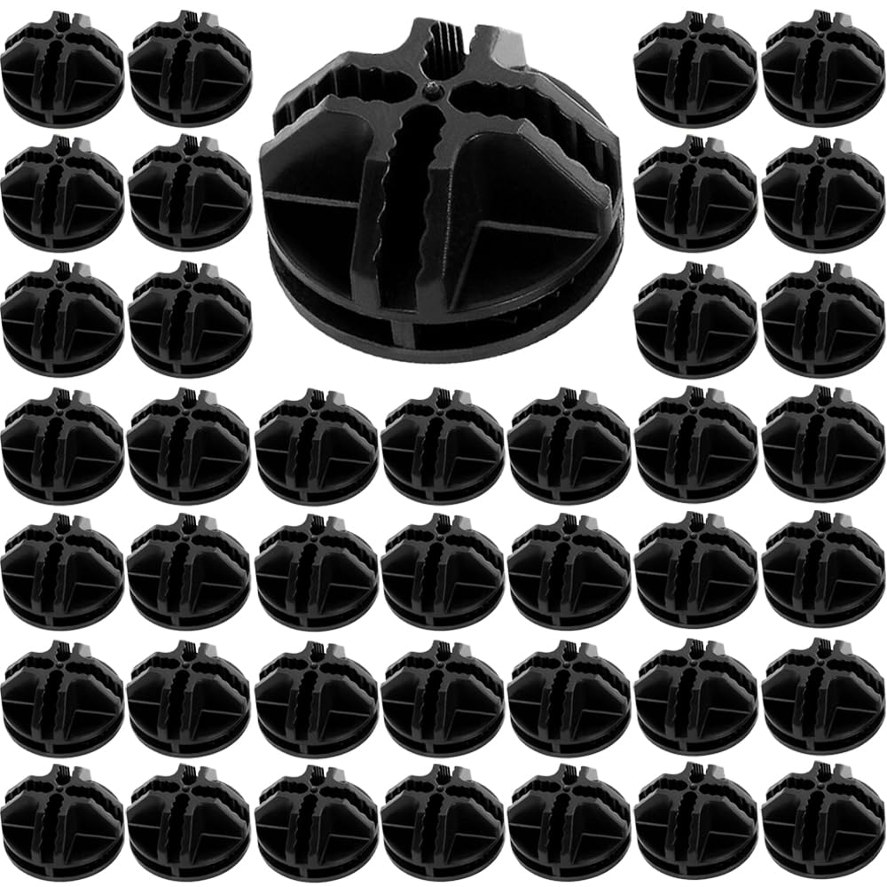 40Pcs Wire Cube Connectors Plastic Storage Cube Connectors, Wire Grid Cube Organizer Connector for Modular Closet Storage Organizer and Wire Shelving, Black